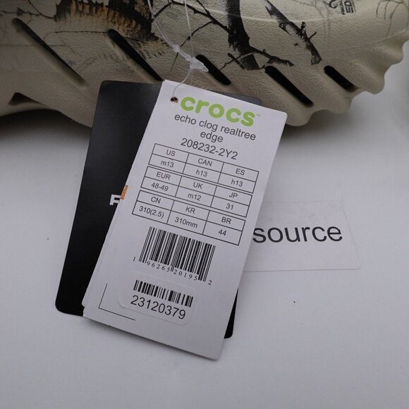 CROCS | Shoes | New Crocs X Realtree Edge Echo Clogs 282322y2 Bonecamo ...